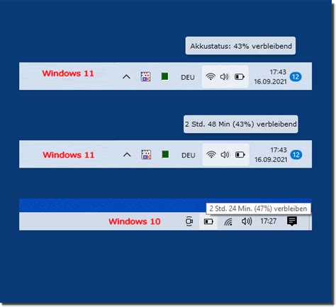 Nutzen Der Akkuanzeige In Der Windows Taskleiste Für Notebooks