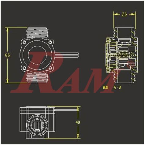Fs300a Water Flow Meter Sensor G34 Flow Range 1 60lmin Ram