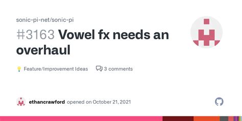 Vowel Fx Needs An Overhaul · Sonic Pi Net Sonic Pi · Discussion 3163