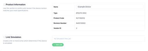 Device Configuration Panel