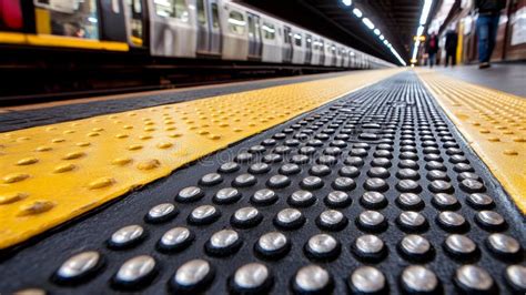Subway Platform Safety Tactile Paving For Blind Accessibility Urban