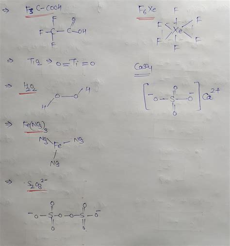 Solved For Each Complex In Question 1 Draw Structural Diagrams Of