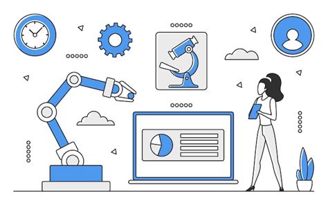 Premium Vector Robot Automation System