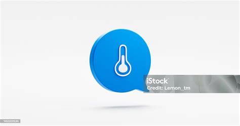 파란색 말풍선 메시지 기호 또는 화씨 표시기 스케일 기상 도구 및 의료 건강 질병 측정으로 흰색 배경에 격리된 온도 온도계 3d 아이콘 측정 0명에 대한 스톡 사진 및 기타