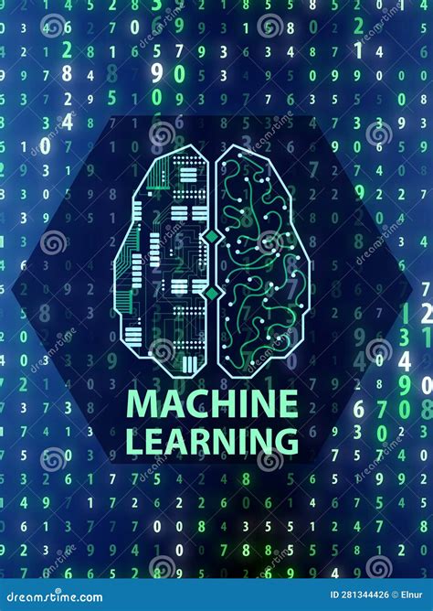 Machine Learning Concept 3d Rendering Stock Illustration Illustration Of Business Analysis