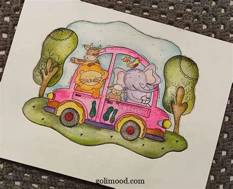 نقاشی کودکانه ماشین ۲۰۲۵ در نوع های متنوع برای تمرین رنگ آمیزی بچه ها