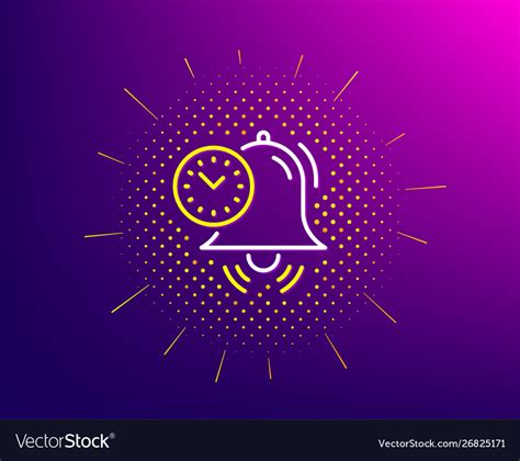 Time Management Line Icon Alarm Clock Sign Watch Vector Image