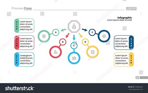 Five Step Process Chart Template Design Stock Vector Royalty Free Shutterstock