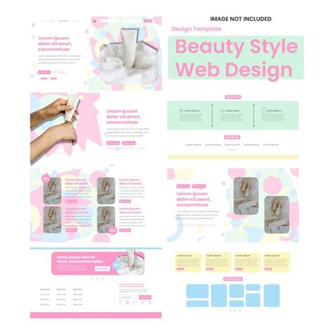Premium Vector Trendy Beauty Soft Style Web Design Template