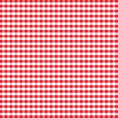 Seamless Gingham Background Red Old Fashioned Gingham Check Pattern
