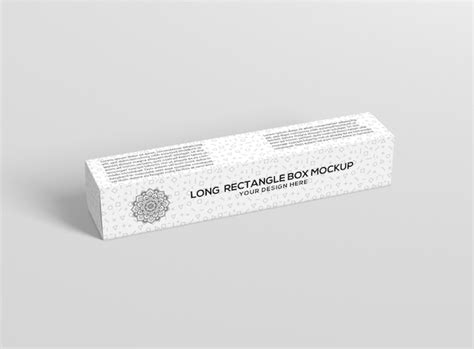 Premium Psd Long Rectangle Packaging Box Mockup