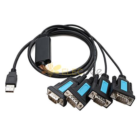 Usb To Rs232 Serial Port Computer Adapter Cable One Driven Four Db9 Pin