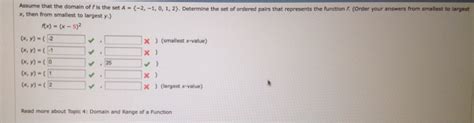 solved assume that the domain of f is the set a { 2 1