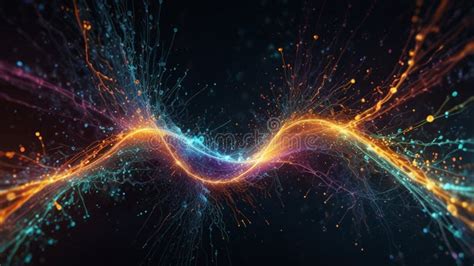 Quantum Superposition Concept Visualized With Dual State Particles Stock Image Image Of