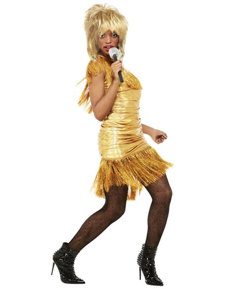 Tina Turner Adult Costume With Wig