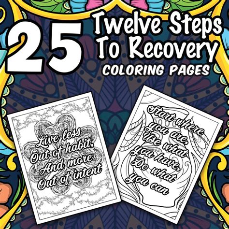 Recovery Coloring Pages Etsy