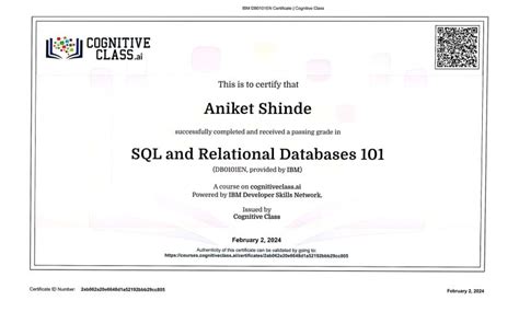 aniket shinde on linkedin sql cognitiveai ibmdeveloperskillsnetwork