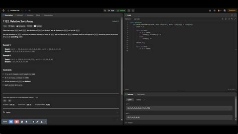Leetcode Problem No 1122 Sort Array Detail Explanation With The
