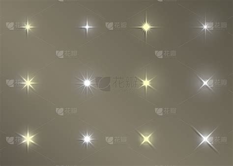 矢量发光光效果集星星闪烁着阵阵