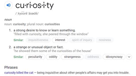 What Does Curiosity Mean To You