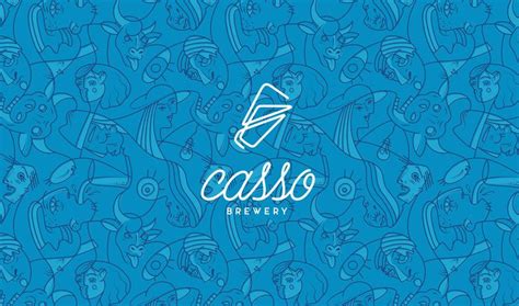 Casso Brewery Logo And Pattern Inspired By Pablo Picassos Contour Line