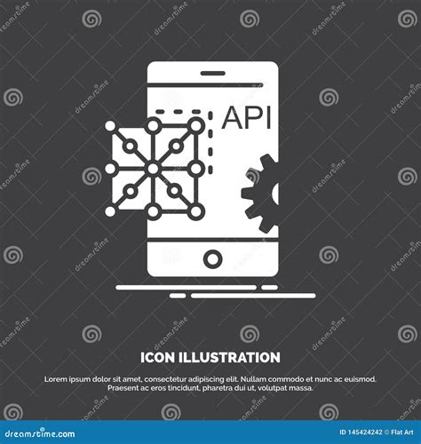 Api Application Coding Development Mobile Icon Glyph Vector Symbol