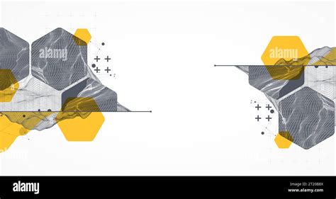 Modern Science Technology Abstract Background Using Hexagonal Shapes Wireframe Spot Surface