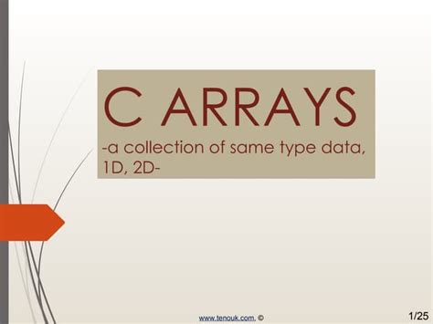 cprogrammingarrayaggregatetype ppt very easy to lear ppt