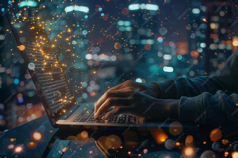 Premium Photo Digital Technology Concept Internet Network Connection