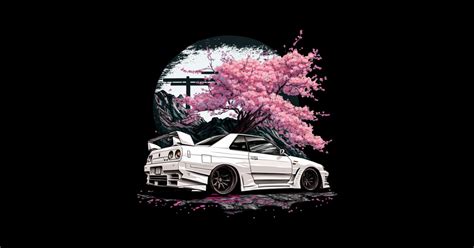 Skyline Cherry Blossom Skyline R34 Posters And Art Prints Teepublic