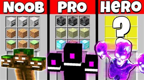 Minecraft Battle NOOB Vs PRO Vs HEROBRINE WITHER BOSS CRAFTING CHALLENGE Animation YouTube