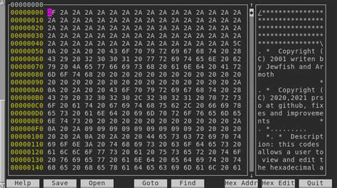 Hexcurse Ng Ncurses Based Console Hex Editor Linuxlinks