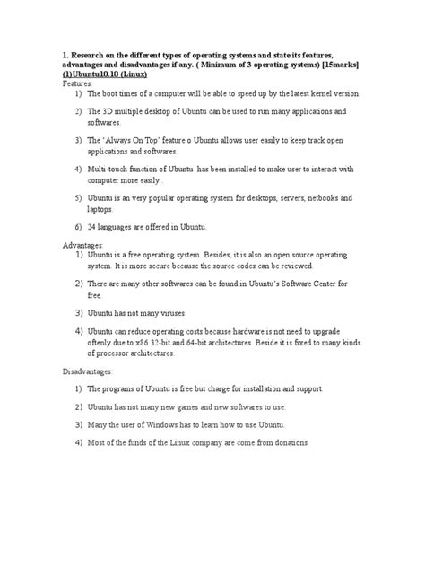 assignment pdf operating system ubuntu operating system