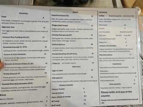 Menu At Fodder Cafe Heathcote