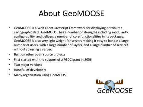 PPT Introduction To GeoMOOSE An Easy To Use And Free Web Mapping Application PowerPoint