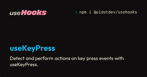 Usekeypress React Hook Usehooks