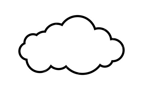 Premium Vector Cloud Outline Weather Icon Isolated Vector Illustration