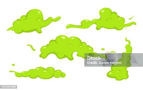 나쁜 냄새 녹색 구름 그림입니다 악취 연기 벡터 만화 아이콘은 흰색 배경에 격리되어 있습니다 벡터 10 Eps 0명에 대한 스톡 벡터 아트 및 기타 이미지 Istock
