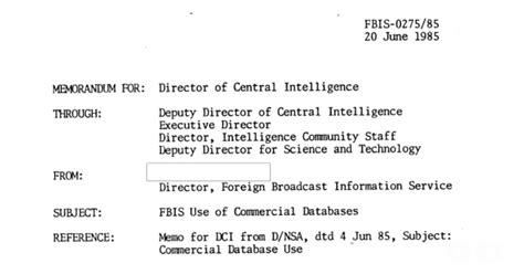 CIA And NSA First Sought To Exploit Commercial Databases In Mid S MuckRock