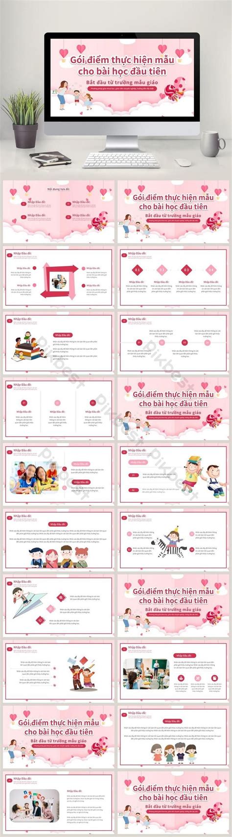 Powerpoint Pink Texture Drawing Templates Powerpoint Pptx Template