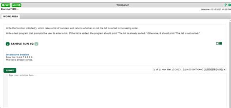 Solved Write The Function Issorted Which Takes A List
