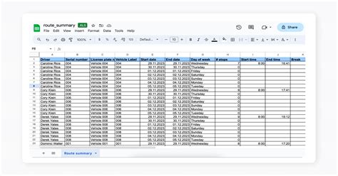 Viewing And Exporting Planned Route Summaries Optimoroute Help Center