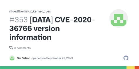 Data Cve 2020 36766 Version Information · Issue 353 · Nluedtkelinux