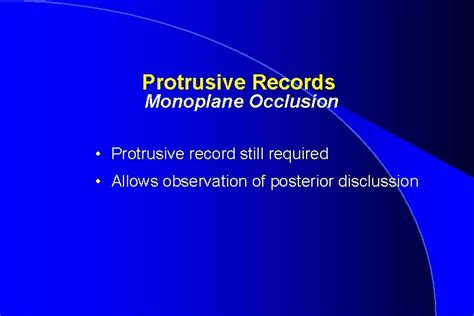 Maxillomandibular Relationships Centric And Protrusive Records This