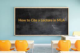 How To Cite A Lecture In MLA Format Examples