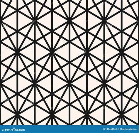 Triangles Seamless Pattern Vector Abstract Black And White Geometric Texture Stock Vector