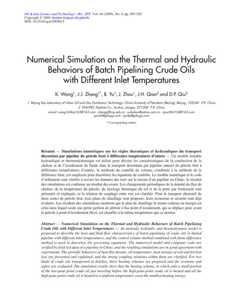 Pdf Numerical Simulation On The Thermal And Hydraulic Behaviors Of