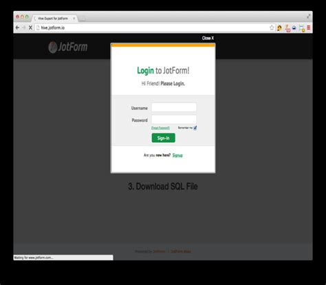 Jotform Apache Hive Export Integration Data Management Integrations