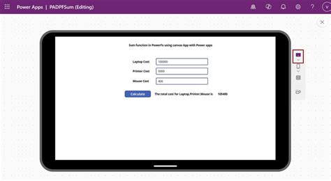 Sum Function In Powerfx Using Canvas App With Power Apps