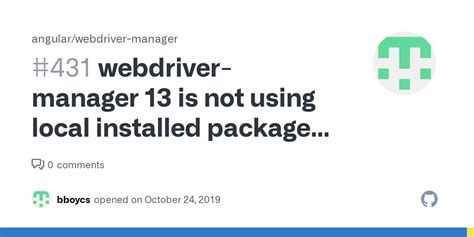Webdriver Manager Is Not Using Local Installed Package At First
